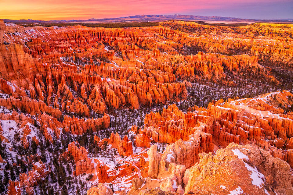 Incredible Sunset at Bryce Point | Bryce Canyon National Park, Utah ...